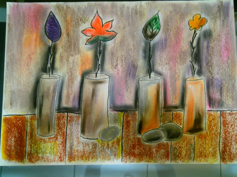 Desenho em Pastel Seco dimensão A2 - Galeria de arte