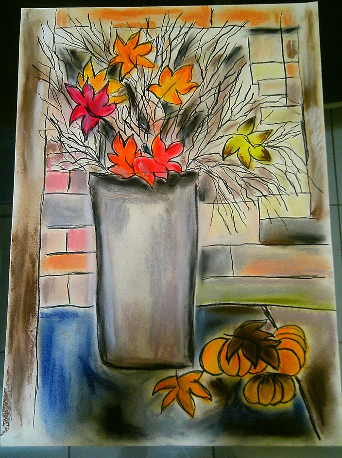 Desenho em Pastel Seco dimensão A2 - Galeria de arte